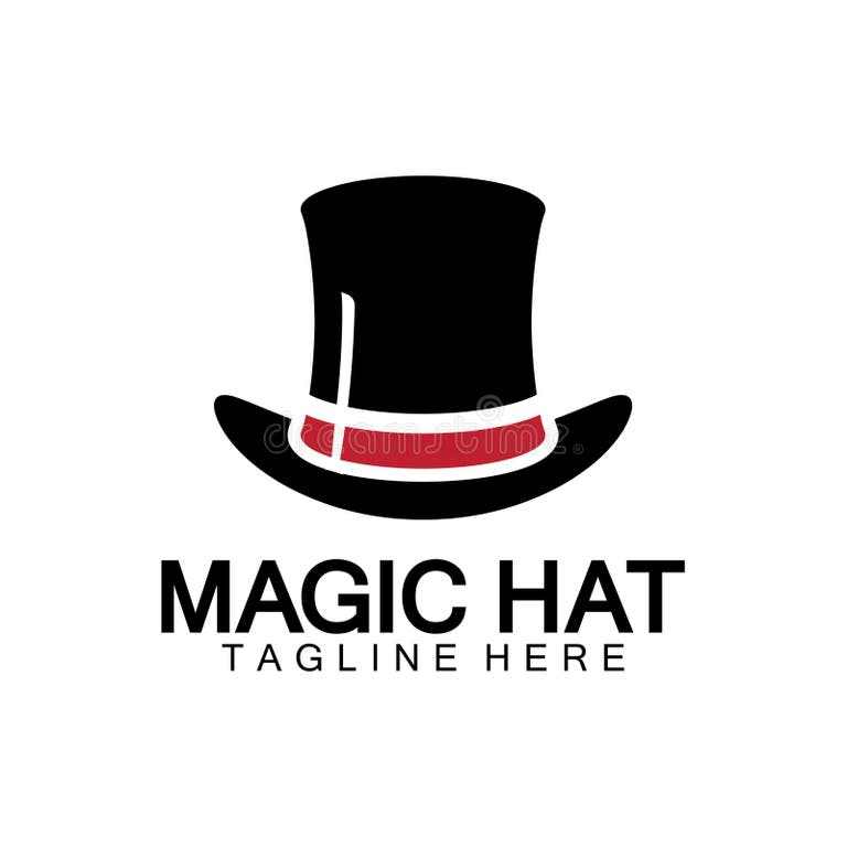 Magic Hat Logo, Black Magician Hat Icon Vector Template Stock Vector ...