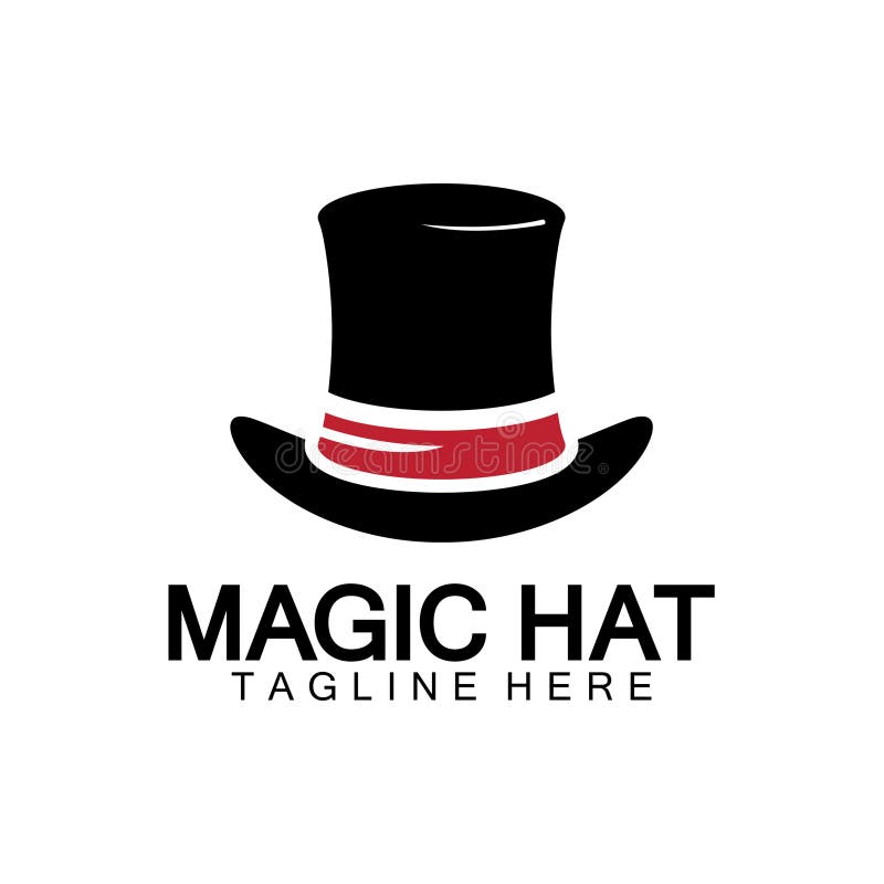 Magic Hat Logo, Black Magician Hat Icon Vector Template Stock Vector ...