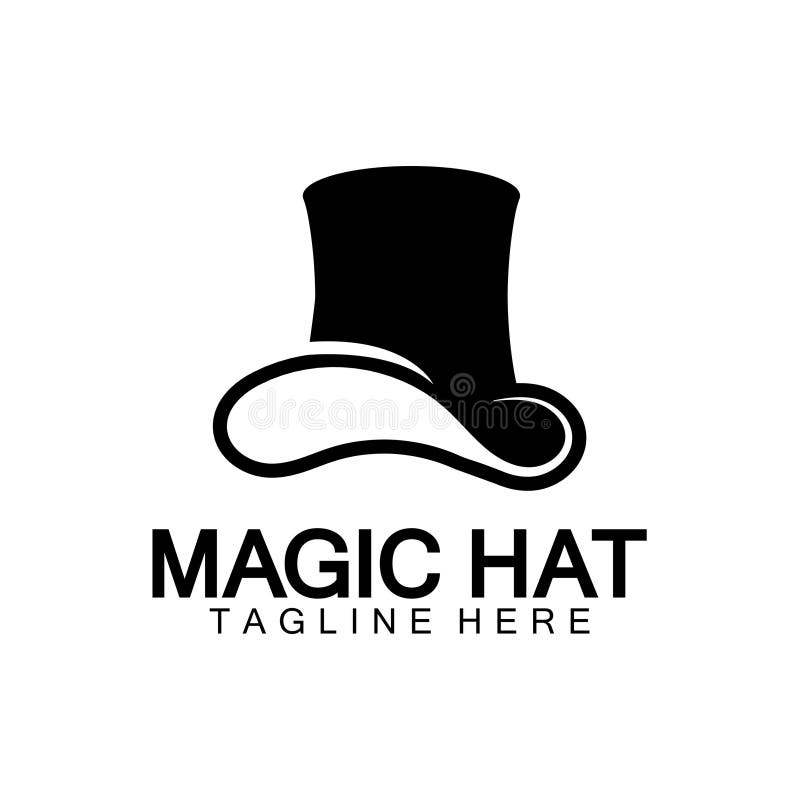 Magic Hat Logo, Black Magician Hat Icon Vector Template Stock Vector ...