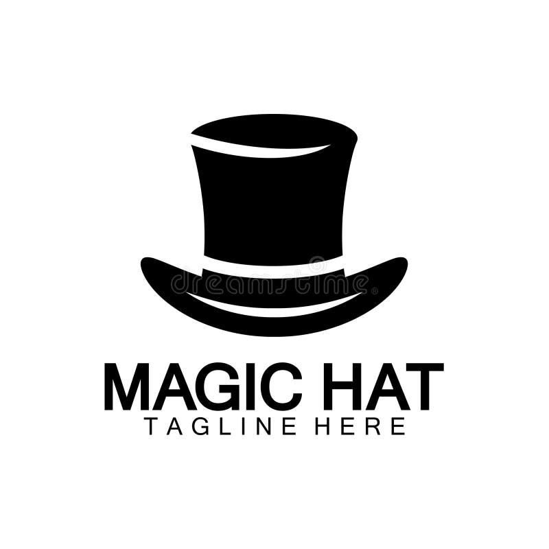 Magic Hat Logo, Black Magician Hat Icon Vector Template Stock Vector ...