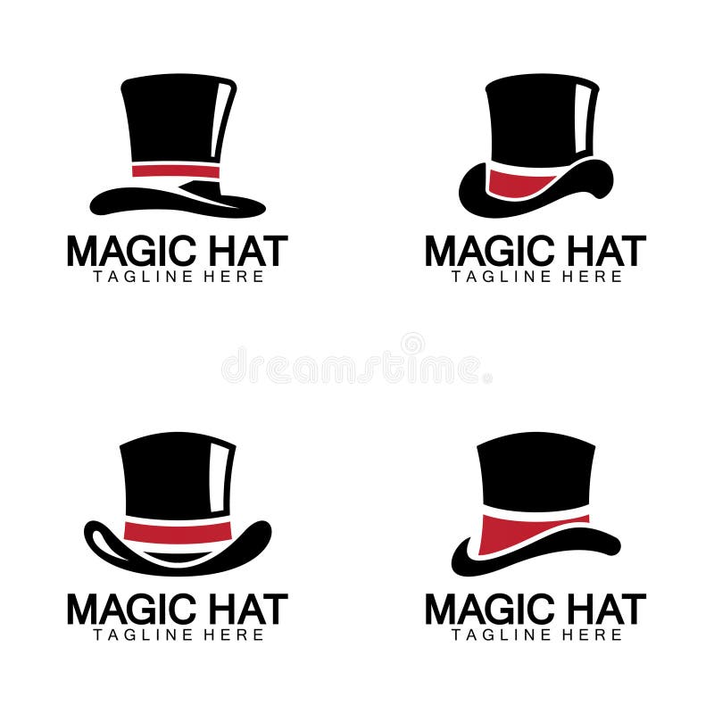 Magic Hat Logo, Black Magician Hat Icon Vector Template Stock Vector ...