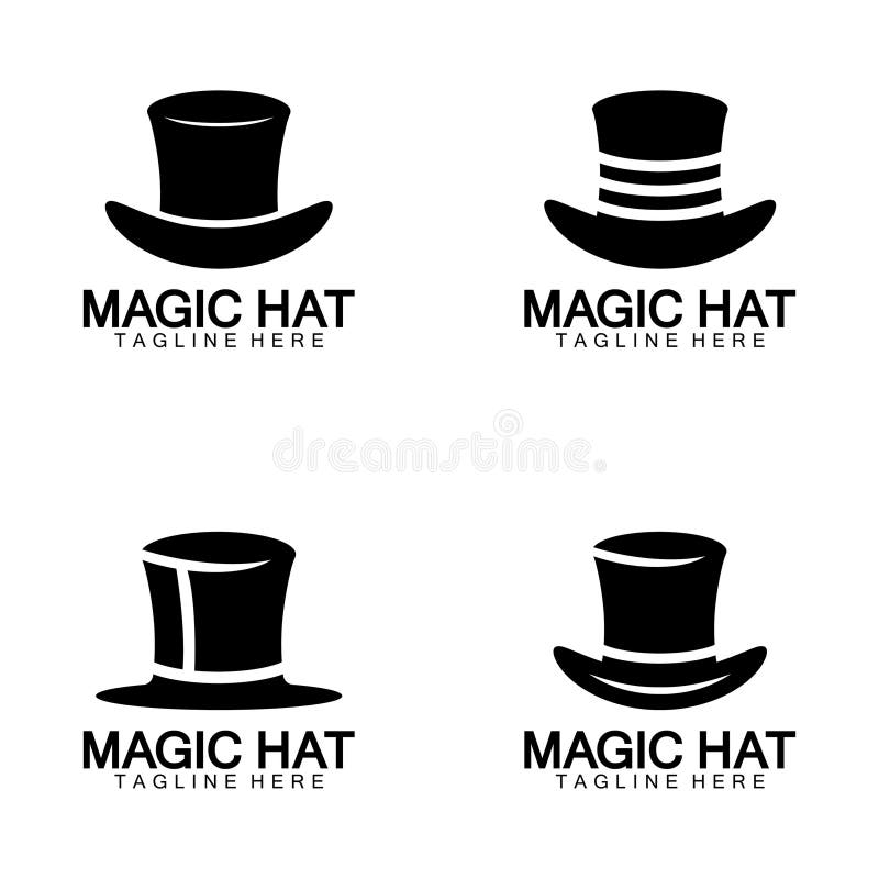 Magic Hat Logo, Black Magician Hat Icon Vector Template Stock Vector ...