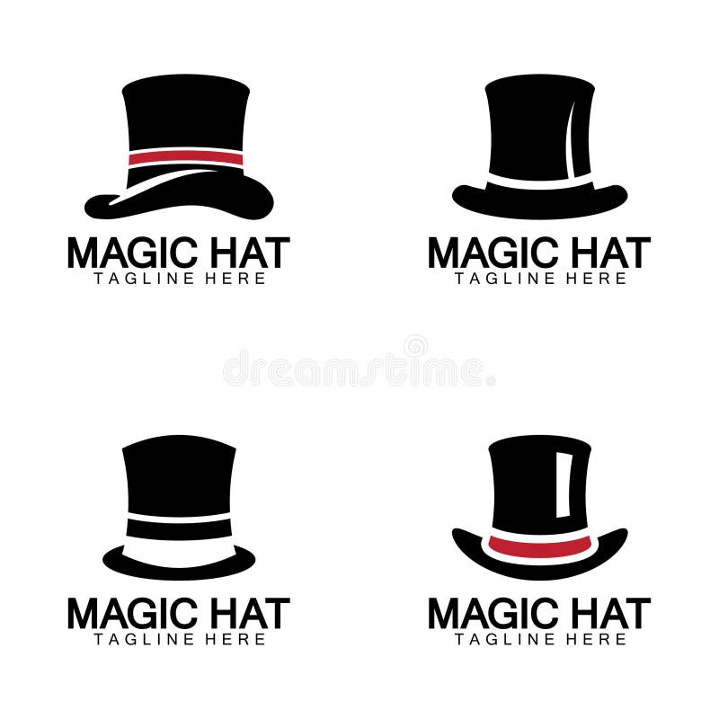 Magic Hat Logo, Black Magician Hat Icon Vector Template Stock Vector ...