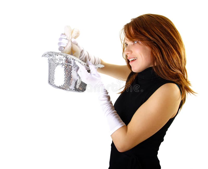 Magician Girl stock photo. Image of woman, trick, caucasian - 12200640