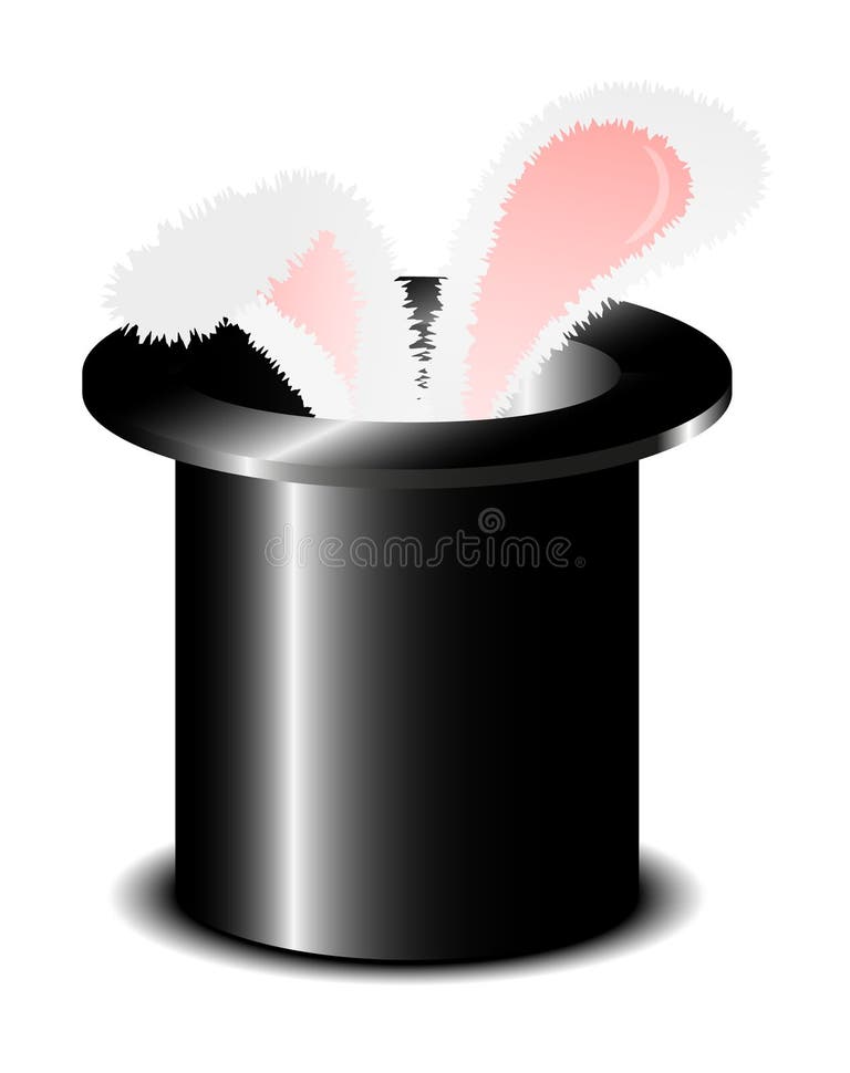 Rabbit Hat Magic Black Stock Illustrations – 4,107 Rabbit Hat Magic ...