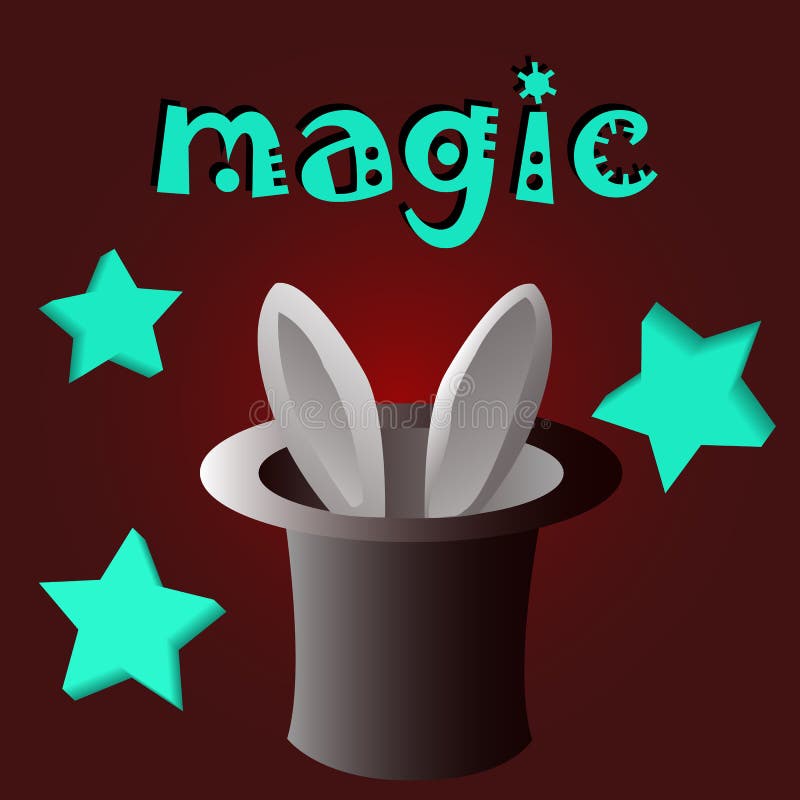 Magic hat stock illustration. Illustration of hare, inside - 62727231