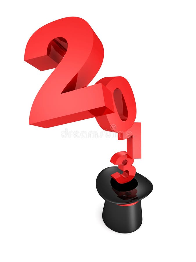 Magic Hat with Red 2013 Year Numbers Flying Out Stock Illustration ...