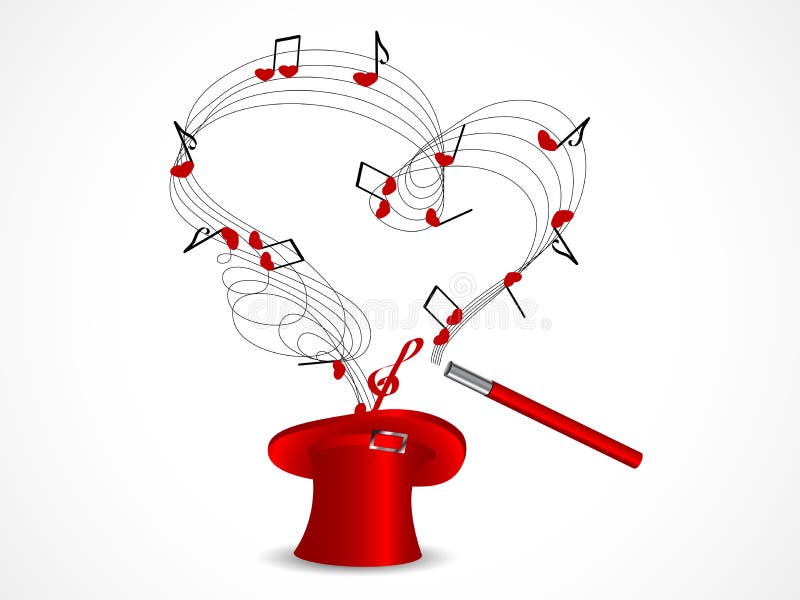 Magic hat and music notes stock vector. Illustration of elegant - 28019085