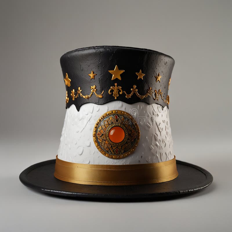 Magic Hat Pic in White Background. AI Generated Image. Stock ...