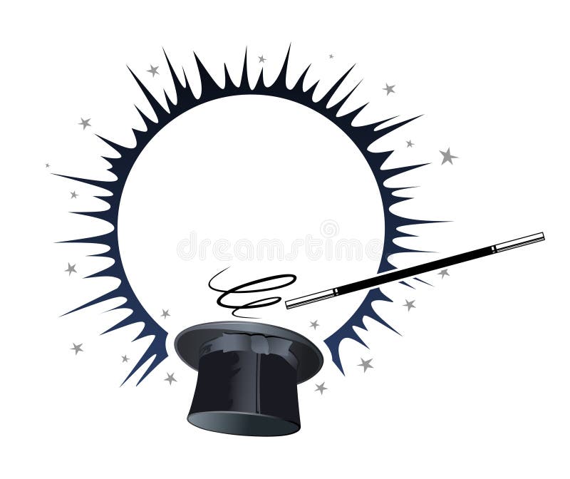 Magic Show Clip Art Black And White