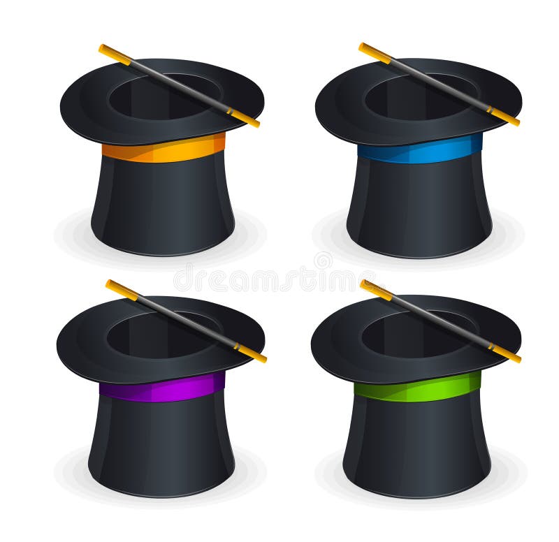 Vector magic hat stock illustration. Illustration of christmas - 15180102