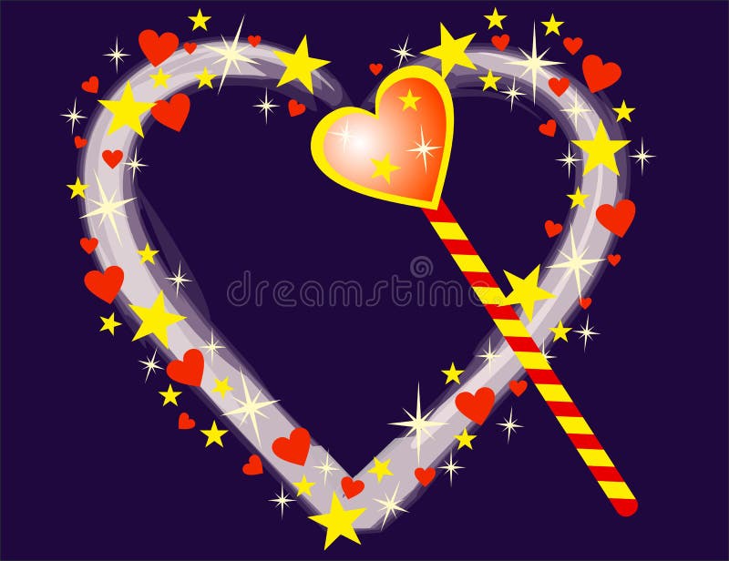 Magic heart, vector stock vector. Illustration of poster - 446381