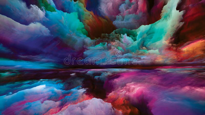 Magic of Heaven and Earth stock illustration. Illustration of vision ...