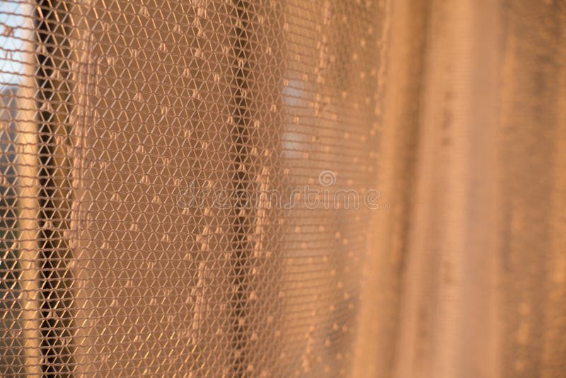Hidden View from Awindow with a Curtain Stock Image - Image of house ...
