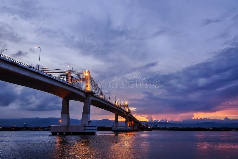 Magic Hour Bridge stock image. Image of city, outdoor - 56735069