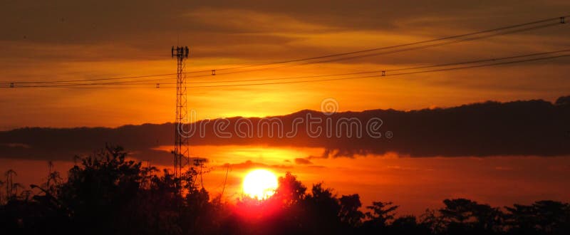 Magic Hour of Golden Sunset Stock Image - Image of beautiful, beauty ...