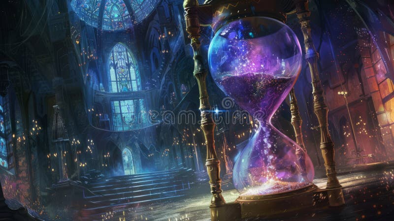 Magic hourglass stock illustration. Illustration of display - 311305362
