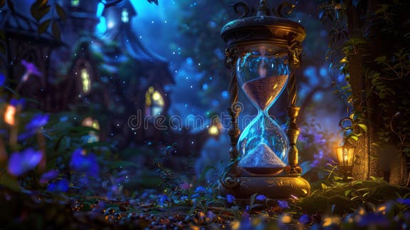 Magic Hourglass Nice Poster Stock Illustration - Illustration of ...