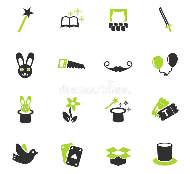 Magic icon set stock illustration. Illustration of computer - 88549876