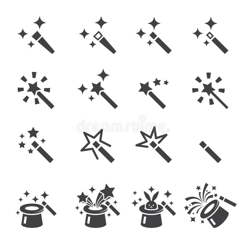 Magic icon set stock vector. Illustration of magic, hole - 52172761