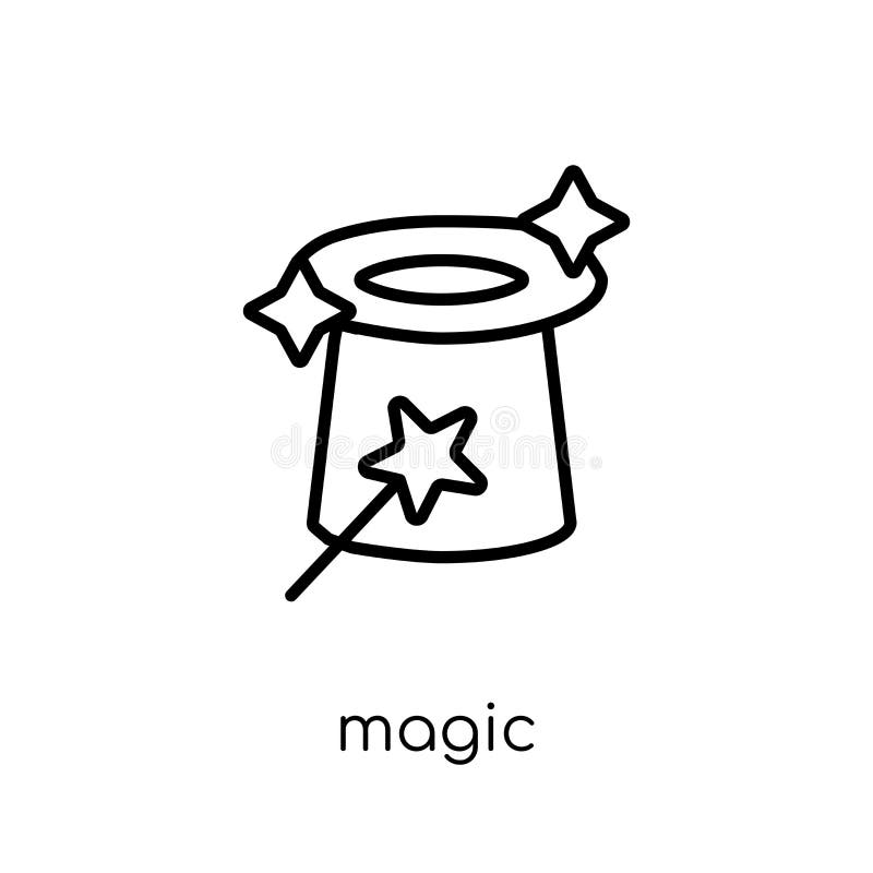 N Magic Book With Bright Stars Outline Icon Stock Vector - Illustration ...