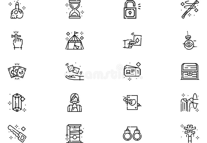 Magic Icons Collection is a Vector Illustration with Editable Stroke ...