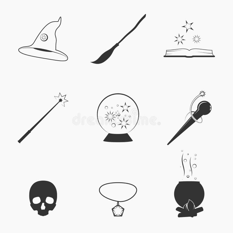 Magic icons stock illustration. Illustration of icon - 98645933