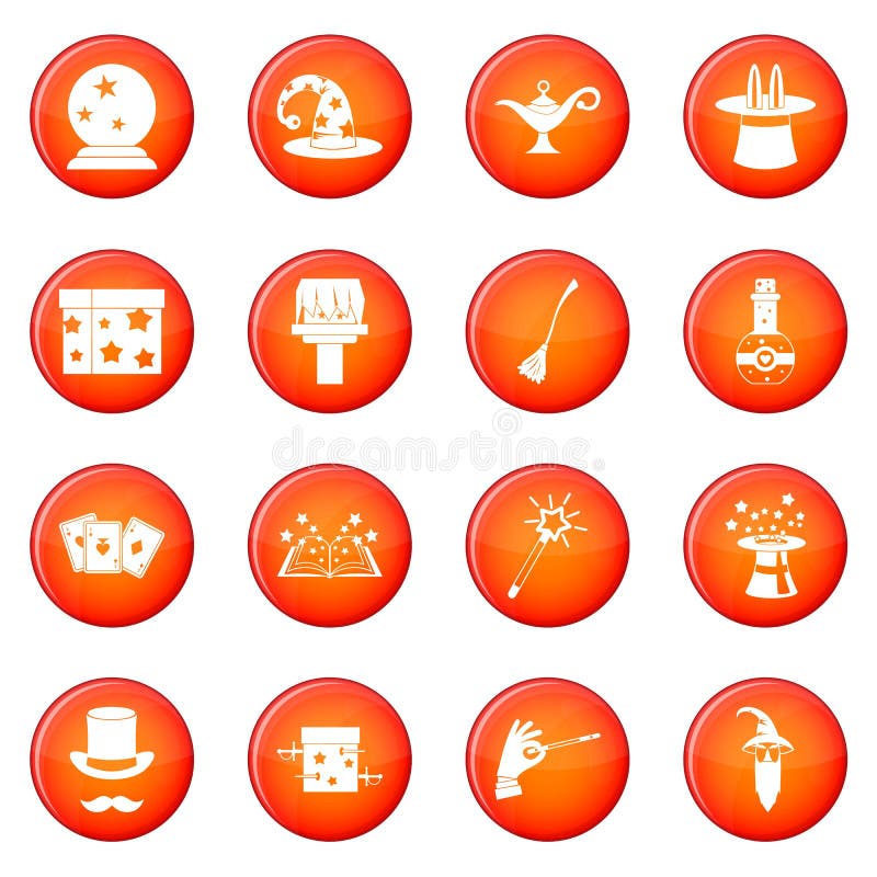 Magic Icons Set, Isometric 3d Style Stock Vector - Illustration of ...