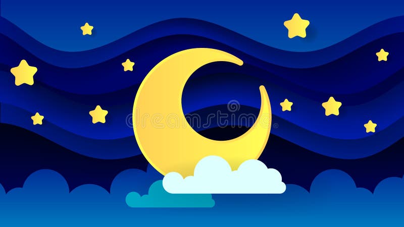 Magic Illustration with Moon and Different Elements of Space. Stars ...