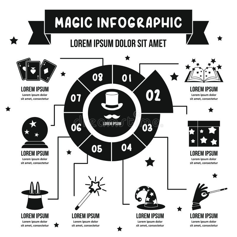 Magic Infographic Concept, Simple Style Stock Vector - Illustration of ...