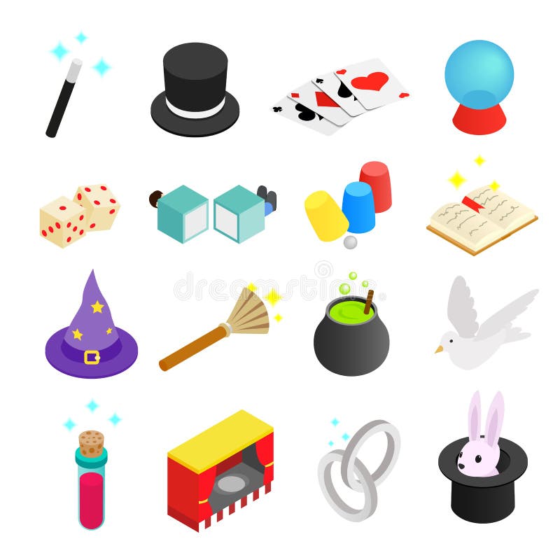 Magic isometric 3d icon stock vector. Illustration of circus - 63495849