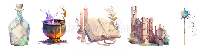 Magic Items for Casting Spells: a Vial with a Love Potion, a Vat with a ...