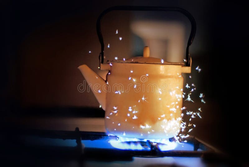 Magic kettle stock photo. Image of surprisingly, adorably - 48352348