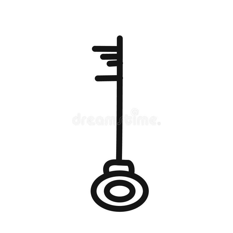 Magic Key Icon Linear Graphics Set Vector Stock Vector - Illustration ...