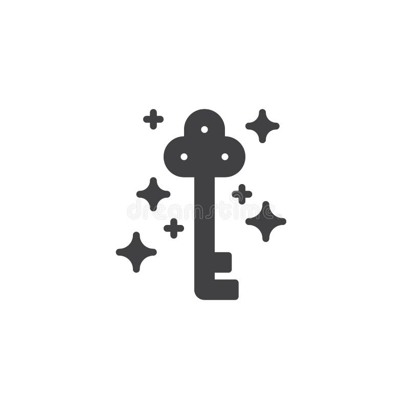 Magic key vector icon stock vector. Illustration of single - 115557833