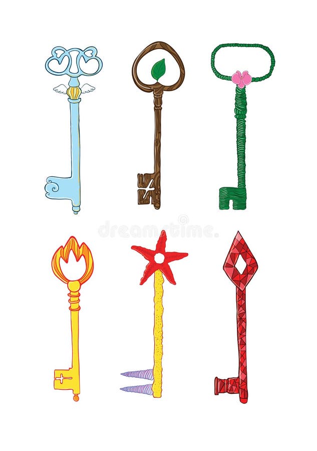 The magic keys. stock vector. Illustration of jewelry - 79125063