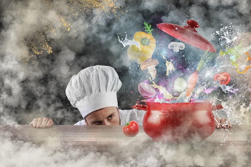 Magic kitchen stock photo. Image of amazed, burst, explode - 90008902