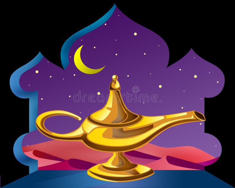 Aladdin s Magic Lamp stock vector. Illustration of conceptual - 11438237