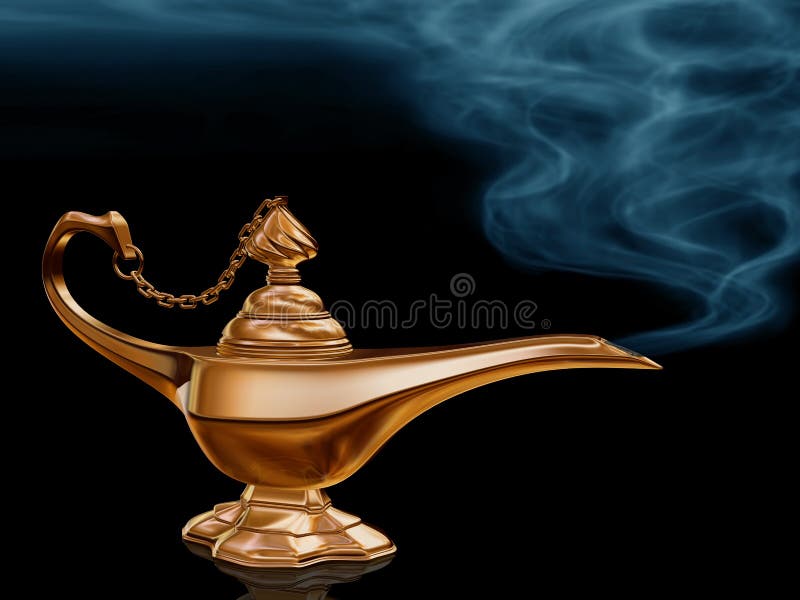 Magic lamp stock illustration. Illustration of fairy - 10106270