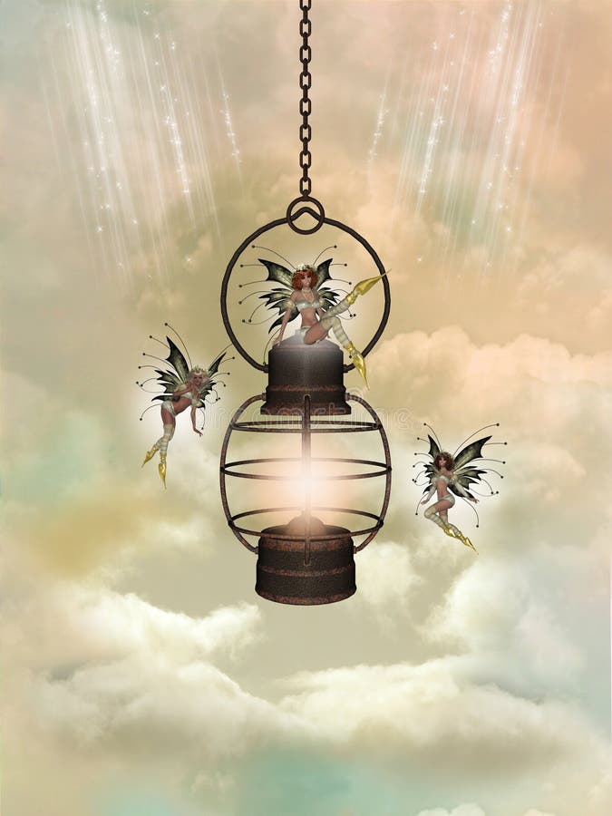 Magic lamp stock illustration. Illustration of fairy - 10106270