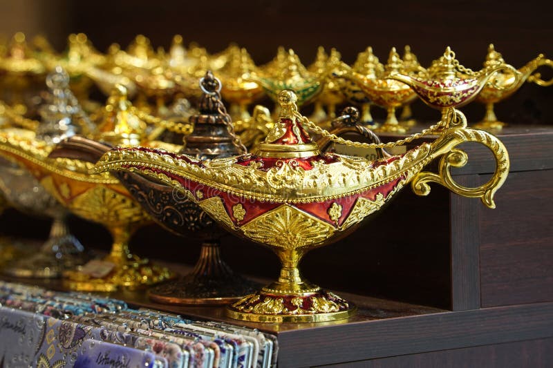 Magic Lamp of Aladdin at Istanbul Market Stock Image - Image of aladdin ...