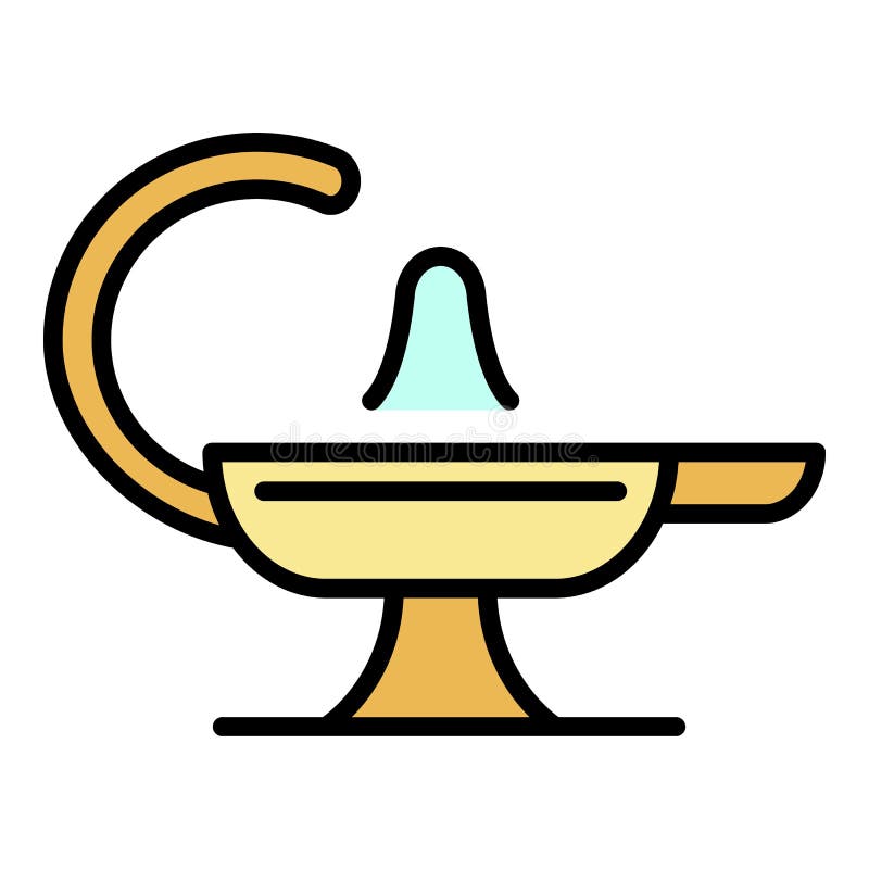 Magic Lamp Icon Color Outline Vector Stock Vector - Illustration of ...
