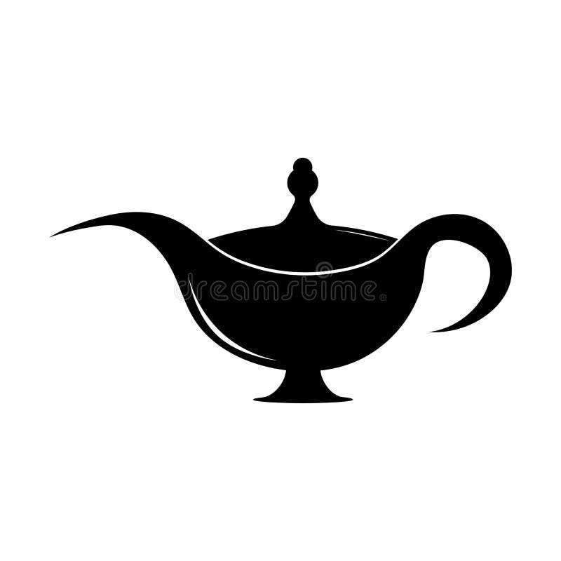 Magic Lamp Icon Template Vector Stock Vector - Illustration of metal ...