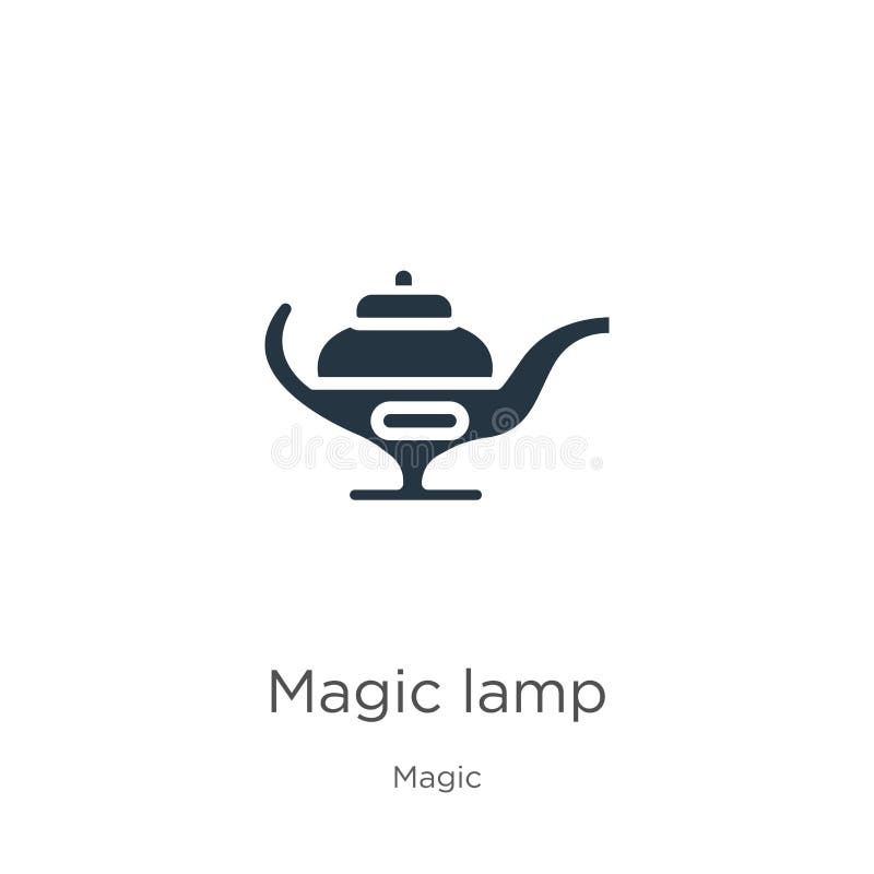 Magic Lamp Icon Vector. Trendy Flat Magic Lamp Icon from Magic ...