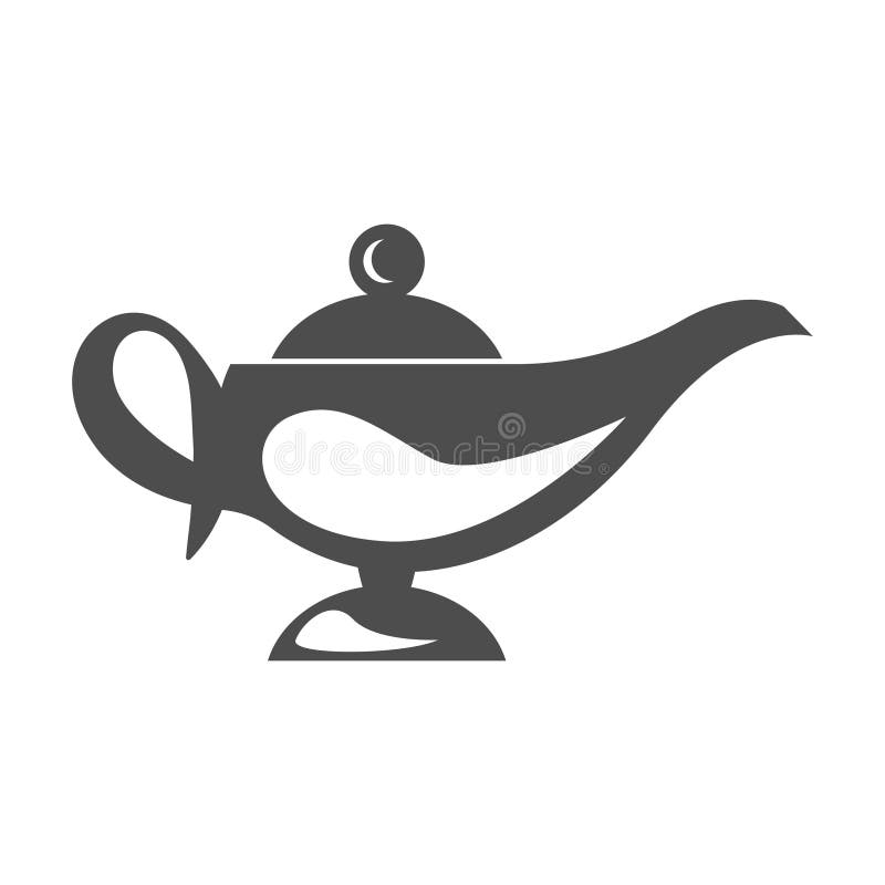 Magic Lamp Logo Icon Design Stock Illustration - Illustration of magic ...