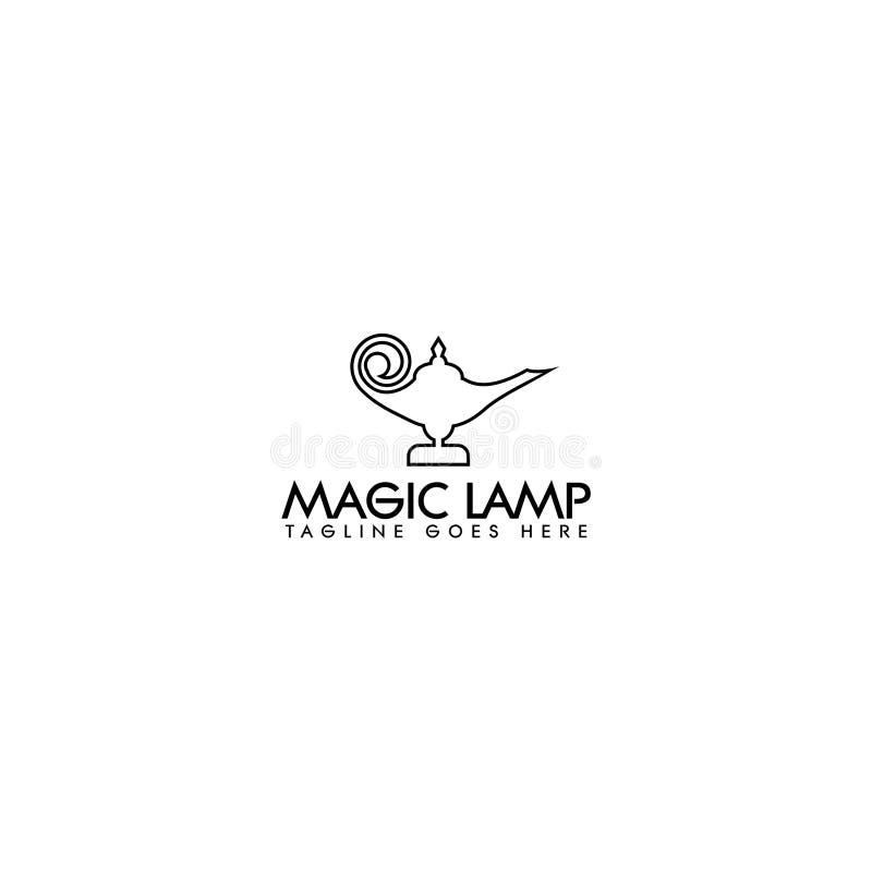 Magic Lamp Logo Sticker Icon Creative Business Design Stock ...