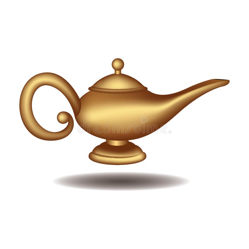 Magic Lamp. Vector Illustration Decorative Design Stock Vector ...