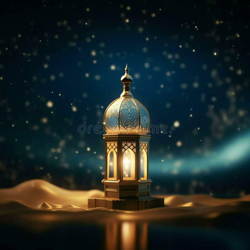 Magic Lamp on the Wall Magic Lamp in the Night Mosque in the Night ...