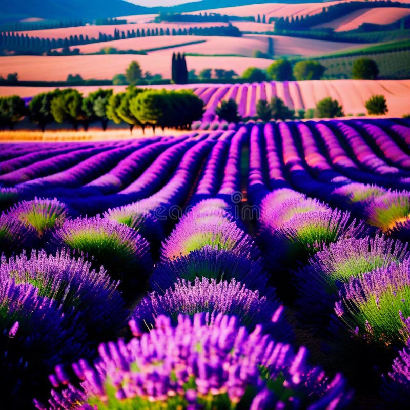 The Magic of the Landscape: Spring Joy. Photo Style Stock Illustration ...