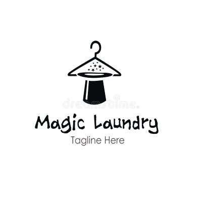 Magic laundry logo design stock vector. Illustration of maid - 143525444
